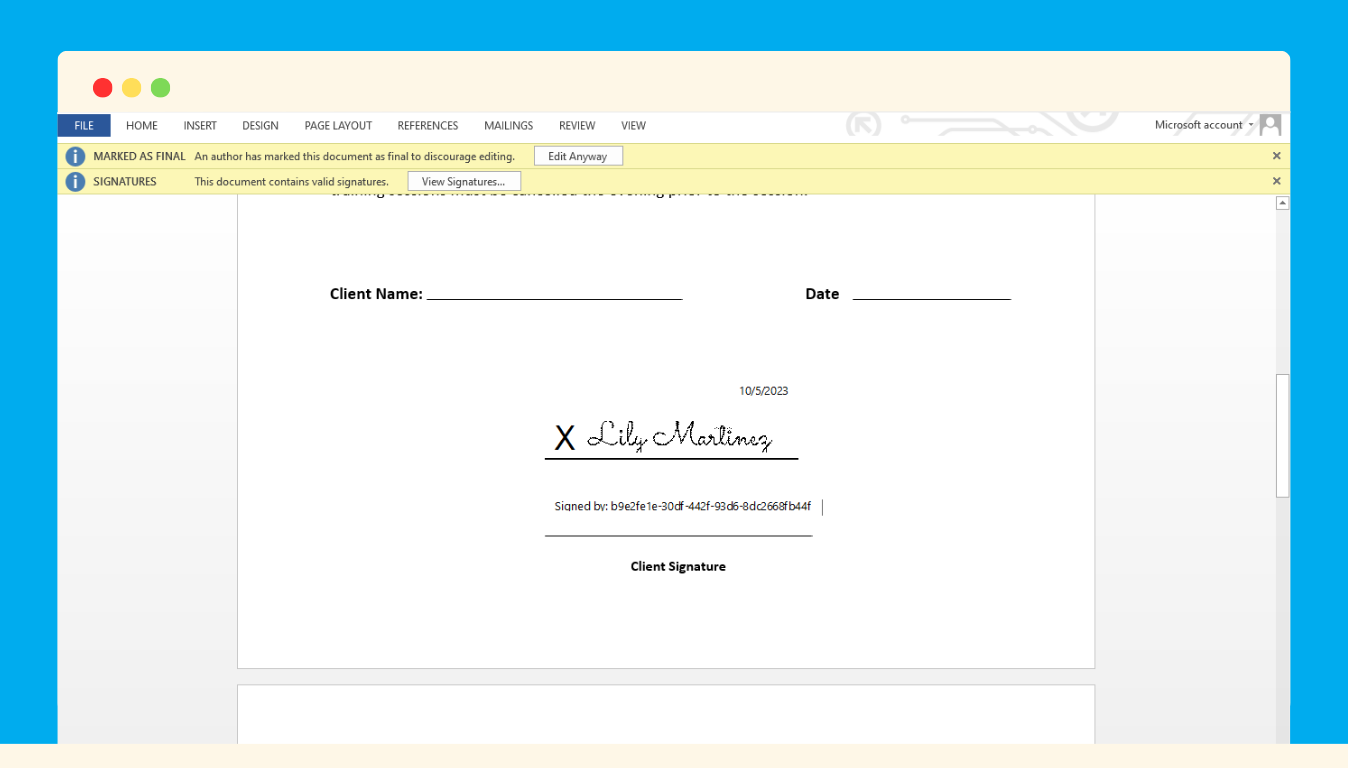 How to Include Signature in Word